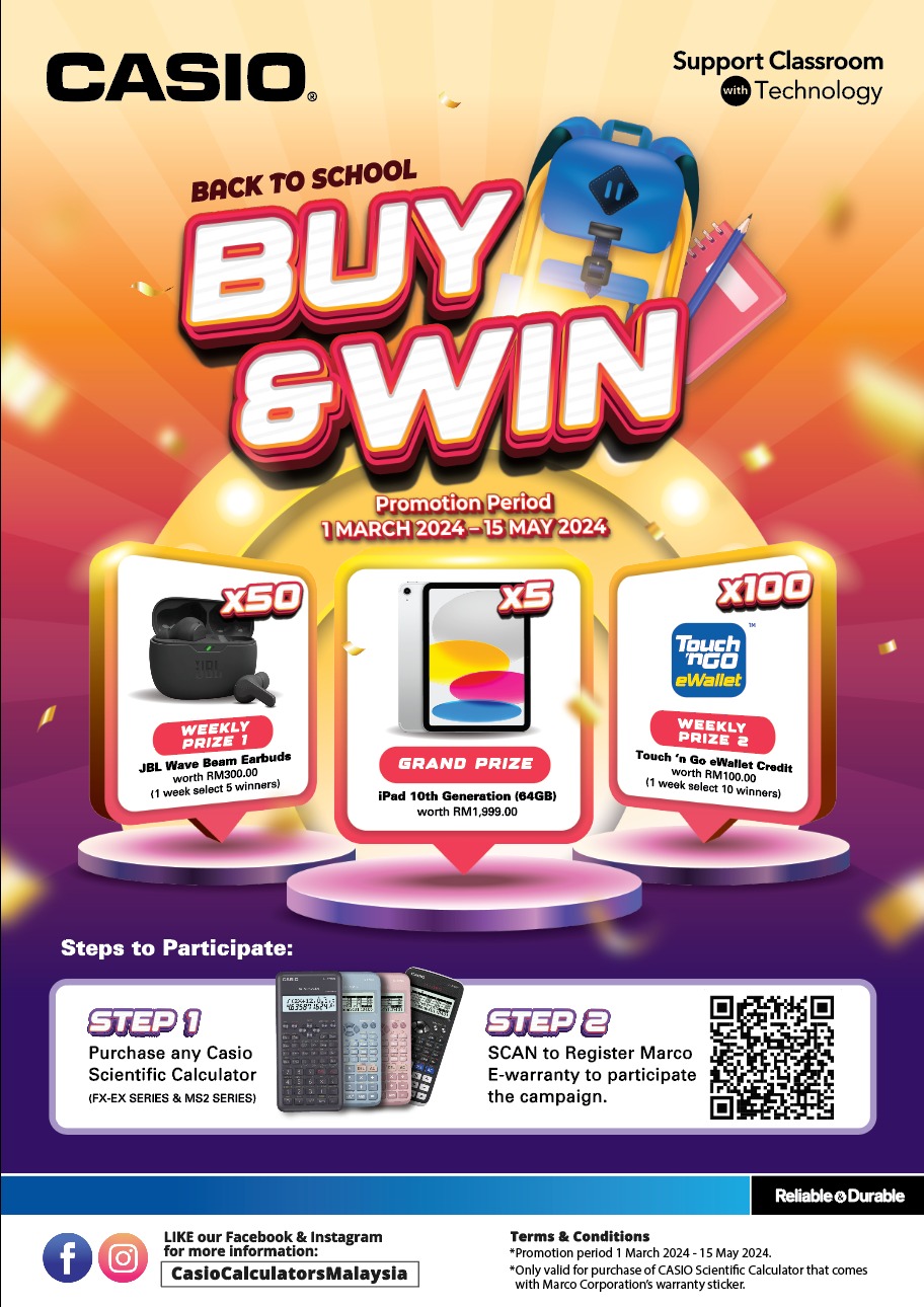 CASIO BACK-TO-SCHOOL BUY AND CAMPAIGN 2024 | Marco eStore Info Site ...